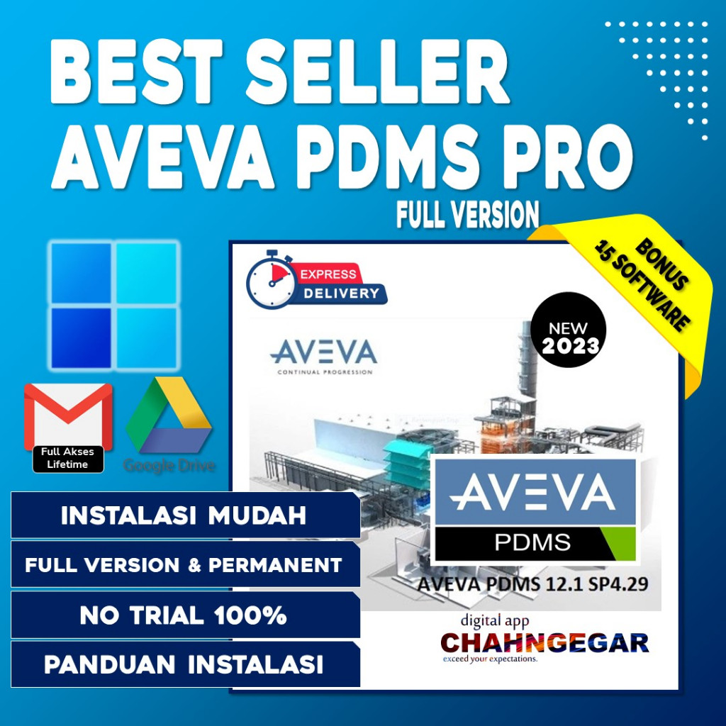 Jual AVEVA PDMS 2021 Full Version Software AVEVA E3D Design Piping ...