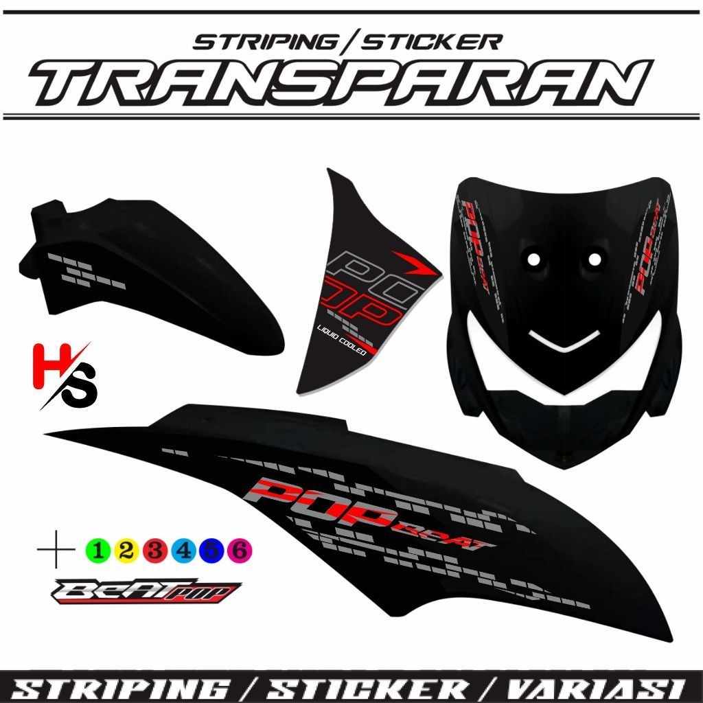 Jual STIKER KEREN STICKER STRIPING VARIASI TRANSPARAN HONDA BEAT POP ...