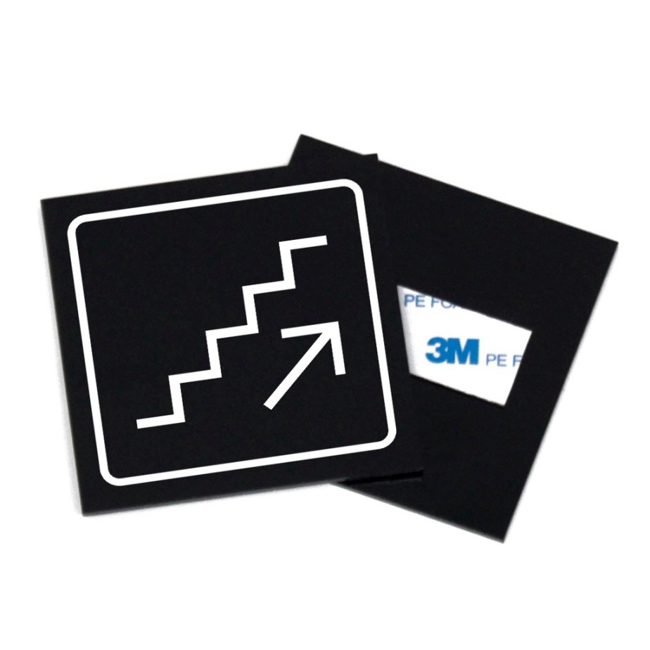 Jual Unik signage board up stairs - sign penunjuk tangga - wall signage ...