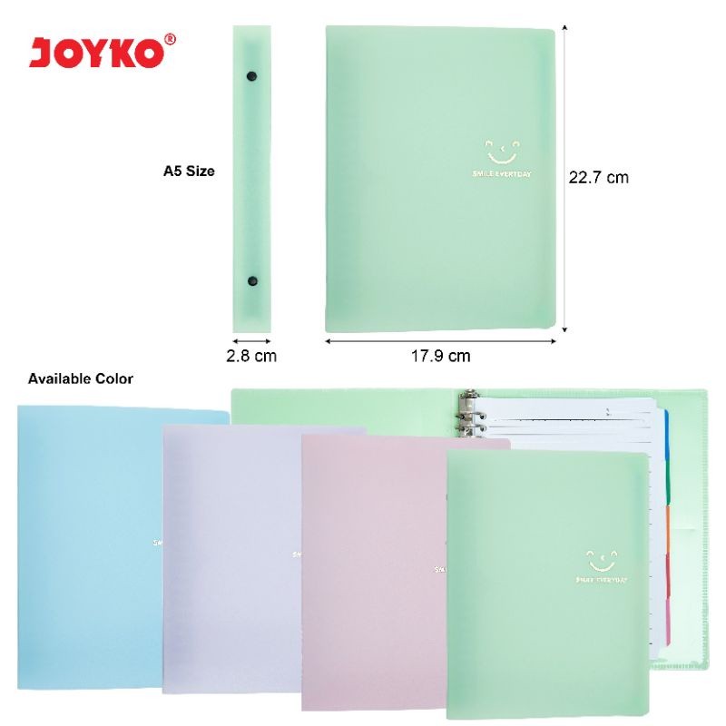 Jual Binder Note Joyko A5-MHPTSM-517/ Binder macaron | Shopee Indonesia