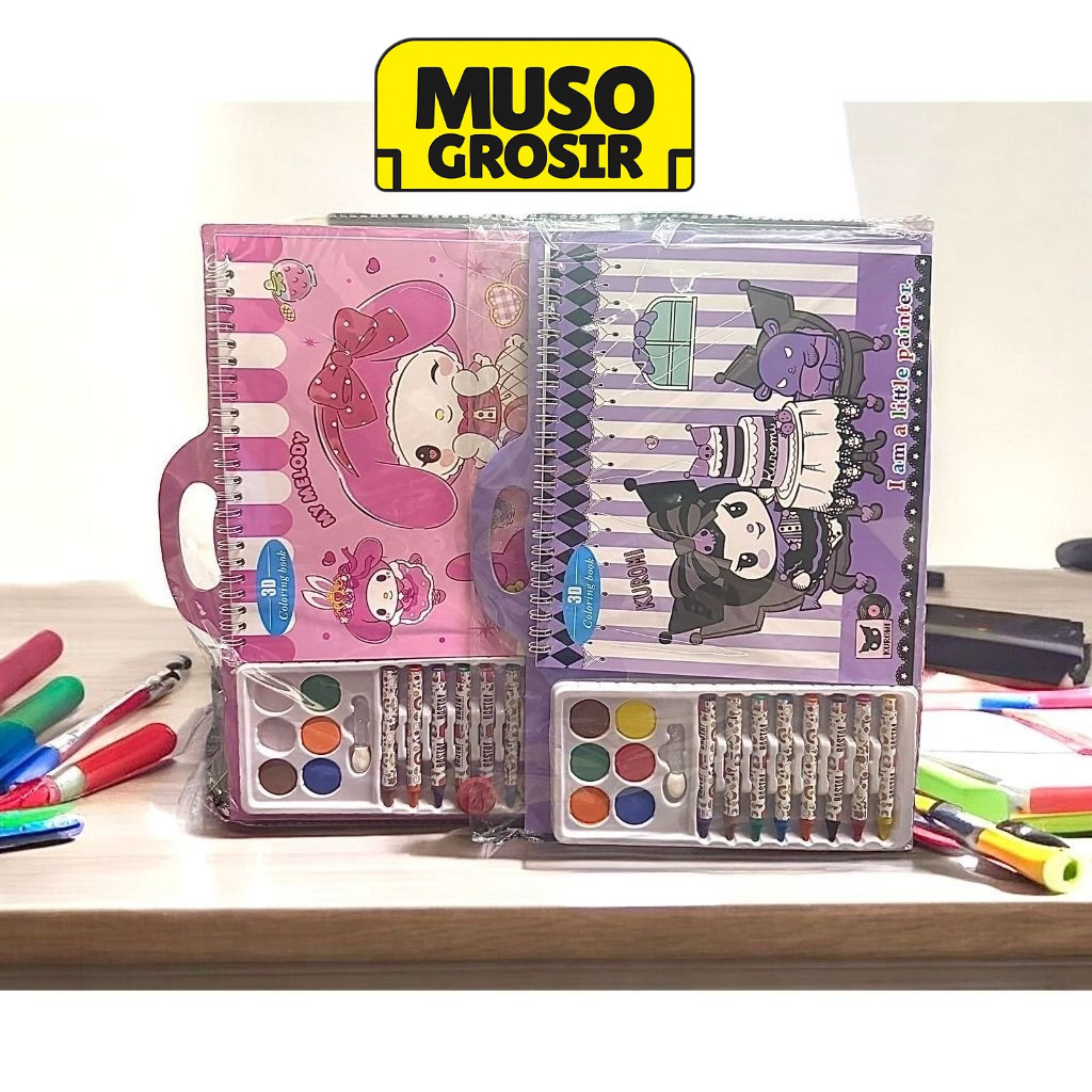 Jual MUSO | BUKU CRAYON DRAWING COLORING BOOK SANRIO / Buku Gambar ...