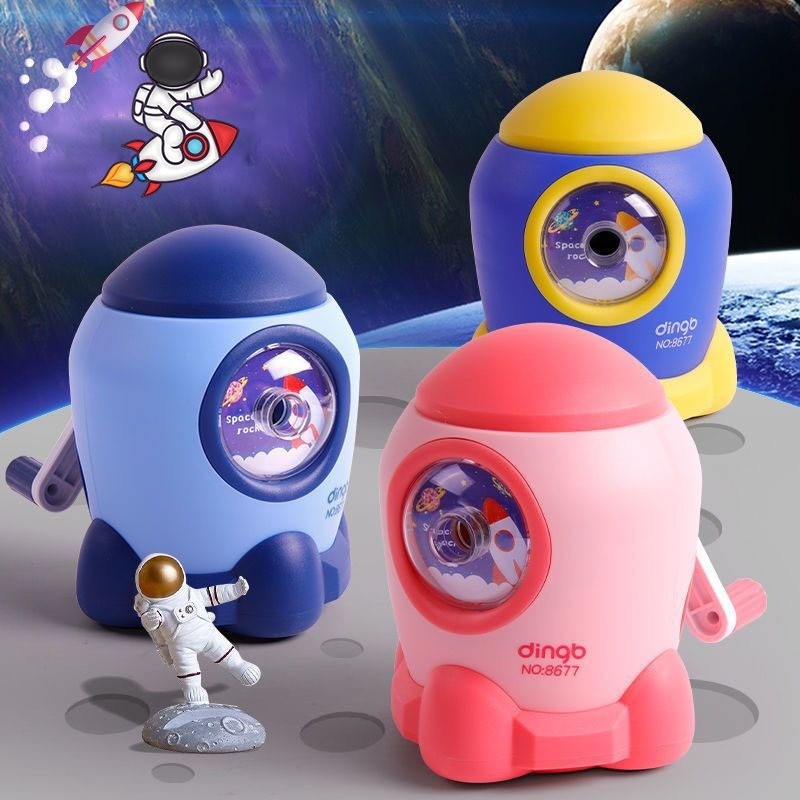 Jual davedesign #ST123 SERUTAN PENSIL MEJA PREMIUM KARAKTER ROKET FREE ...