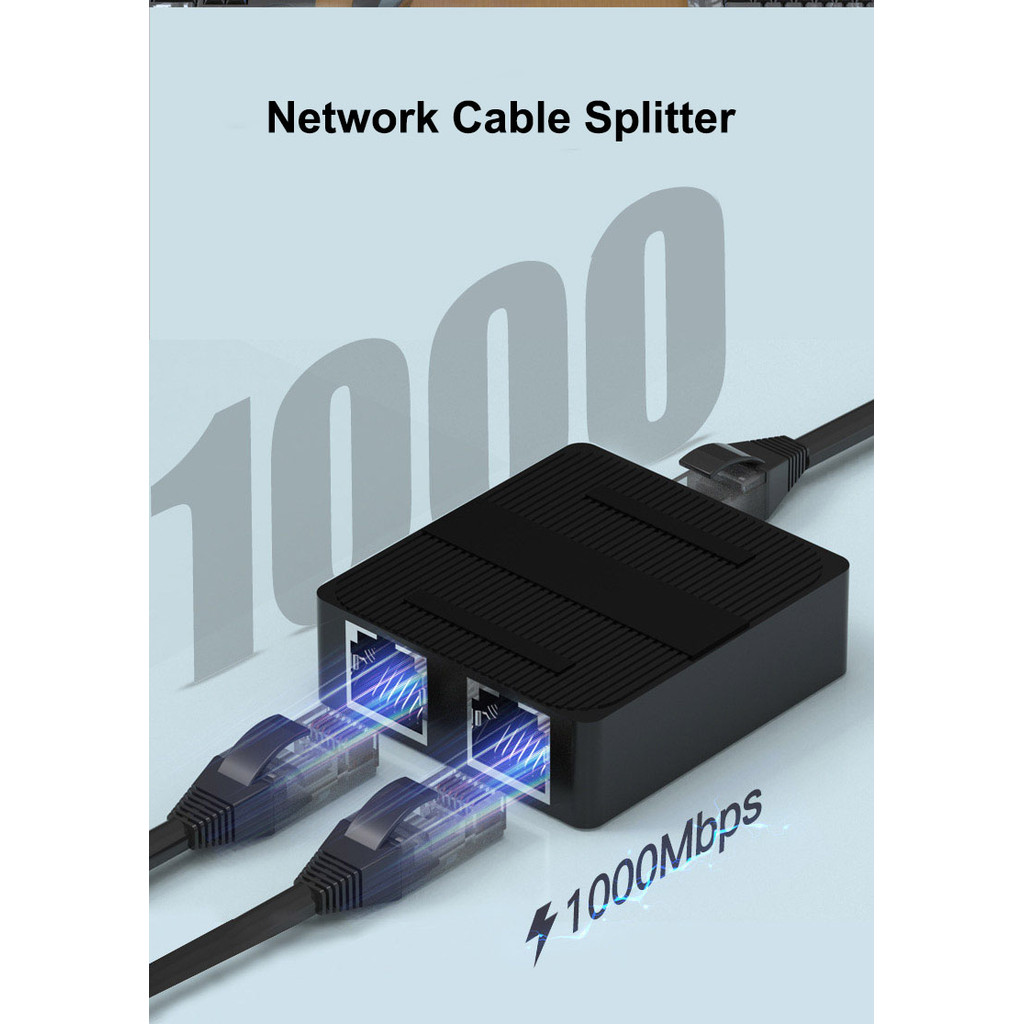 Jual Terow 1 to 2 RJ45 Gigabit Ethernet Switch Splitter Network Cable ...