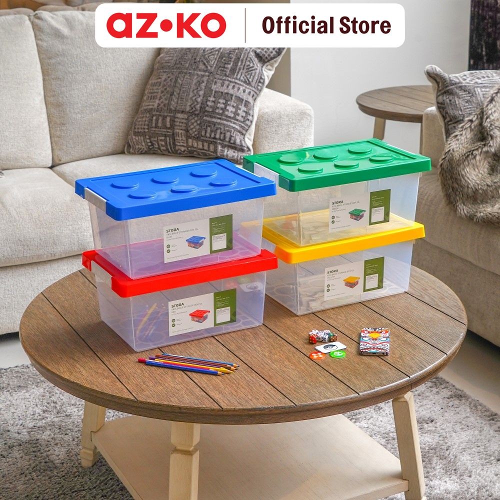 Jual AZKO Stora 36.2X24.6X16.5 cm Kotak Penyimpanan Anak Brick ...