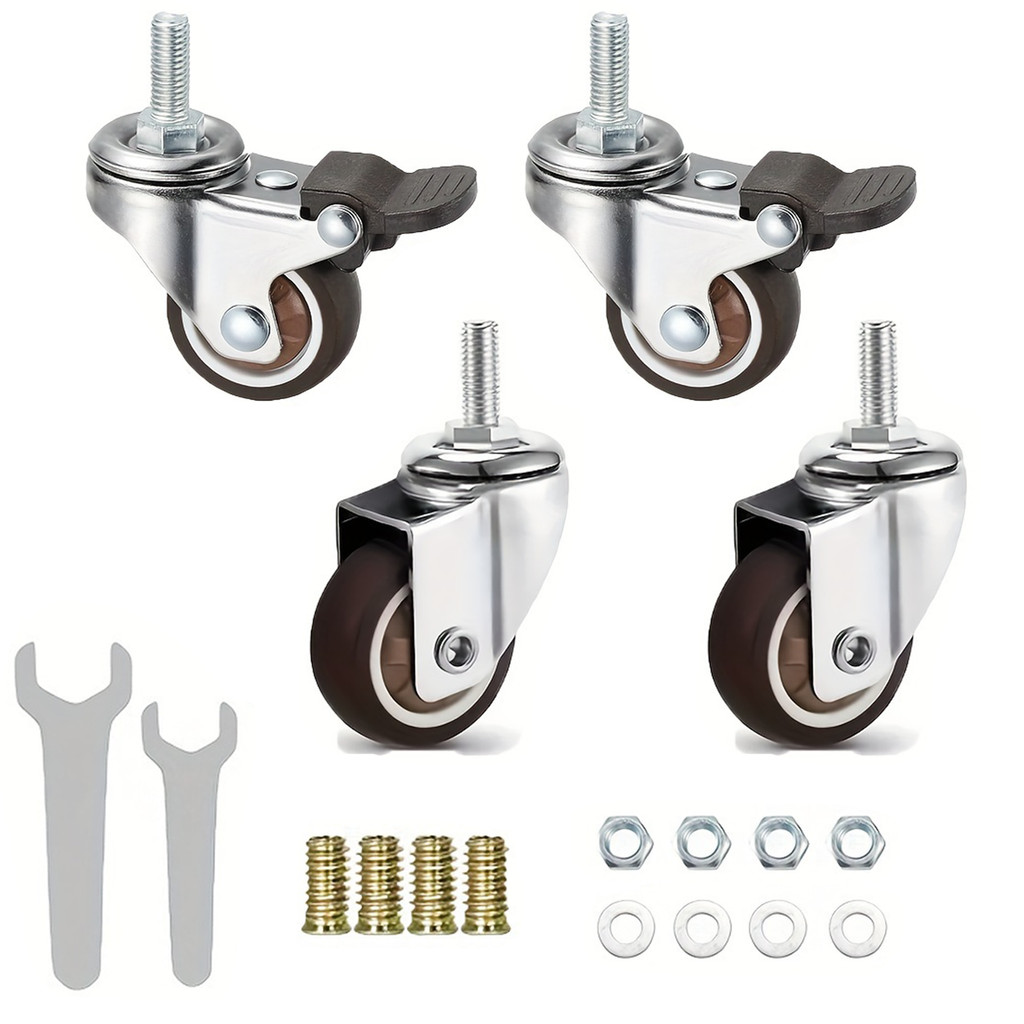 Jual Stem Caster Wheels Furniture Castor Wheels TPR Screw Rod Wheels ...