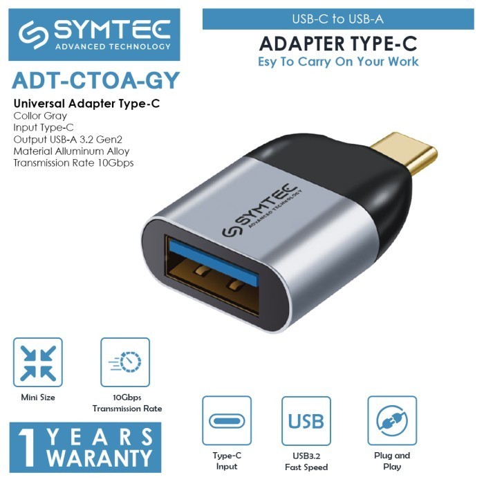 Jual SYMTEC Adapter OTG Type-c Male To USB-A/HDMI/RJ45/VGA/DP/Mini DP ...