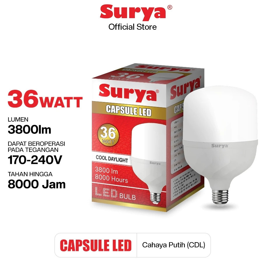 Jual LAMPU LED SURYA CAPSULE Lampu Bohlam Capsule LED 6 / 9 / 14 / 18 ...