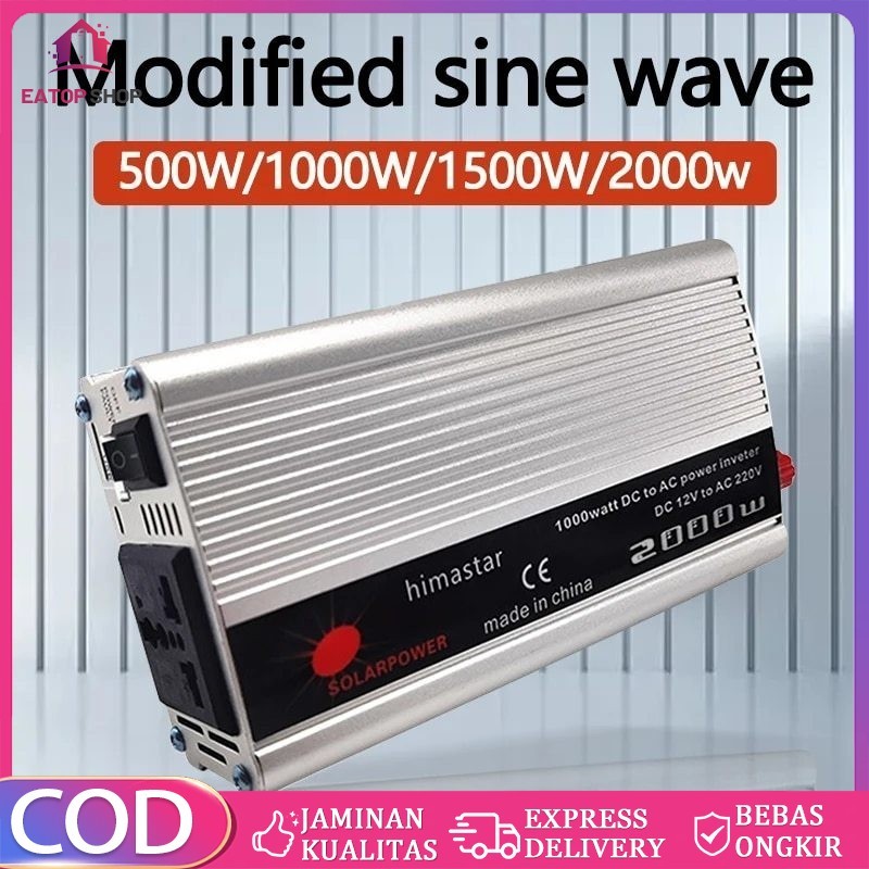 Jual Power Inverter 500W 1000W Inverter DC 12V/24V To AC 220V 500 Watt ...