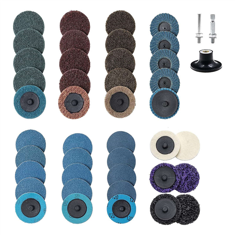 Jual 44-Piece Roll Lock 2 Inch Sanding Disc Set, Finishing Disc, Quick ...