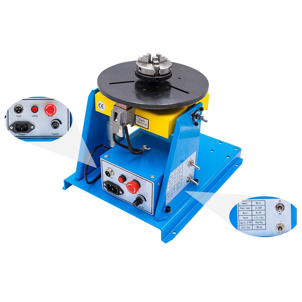Jual HD-10 10KG Welding Positioner Turntable Mini Rotating Table 110 ...