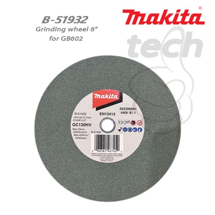 Jual Mata Gerinda Duduk Batu Poles Grinding Wheel 6" Makita B-51932 for ...