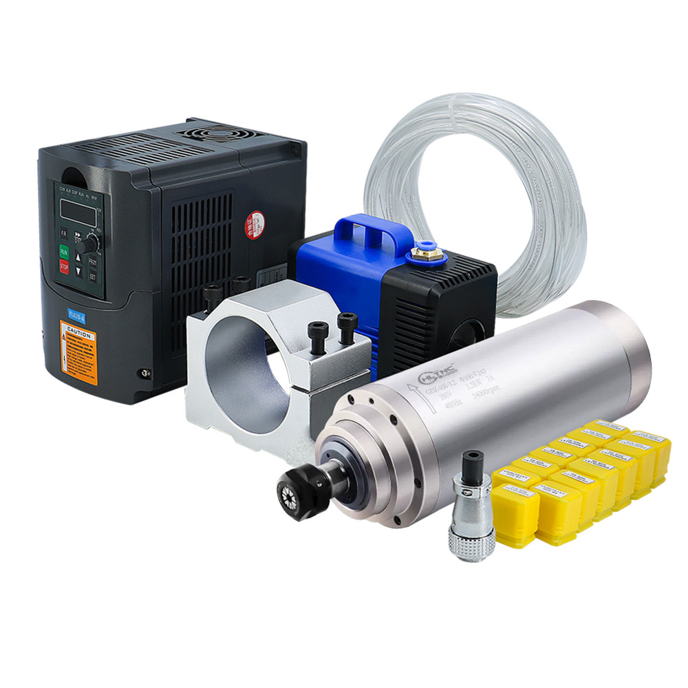 Jual 3kw ER20 water cooled spindle kit 220v / 380v with HY inverter and ...
