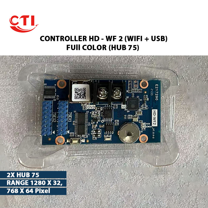 Jual Controller Huidu HD-WF2 WifI RGB Full Color Panel Module Modul LED ...