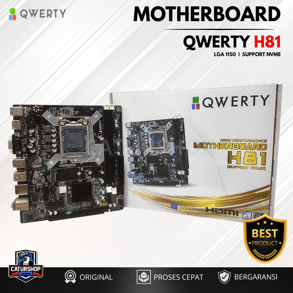 Jual Motherboard QWERTY H81 LGA 1155 support NVME / Mobo QWERTY H 81 ...