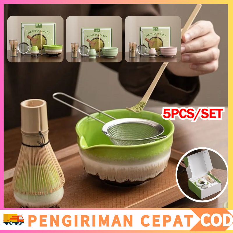 Jual 【COD】5in1 Alat Matcha Making Set /Alat Matcha Making Set ...