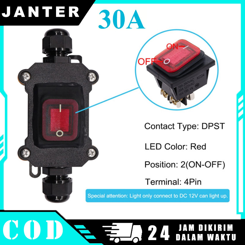 Jual Box Saklar Outdoor 220V Switch 30A Tahan Air Saklar Waterproof ...