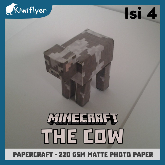 Jual DIY Papercraft Minecraft - Cow / Sapi - isi 4 | Shopee Indonesia