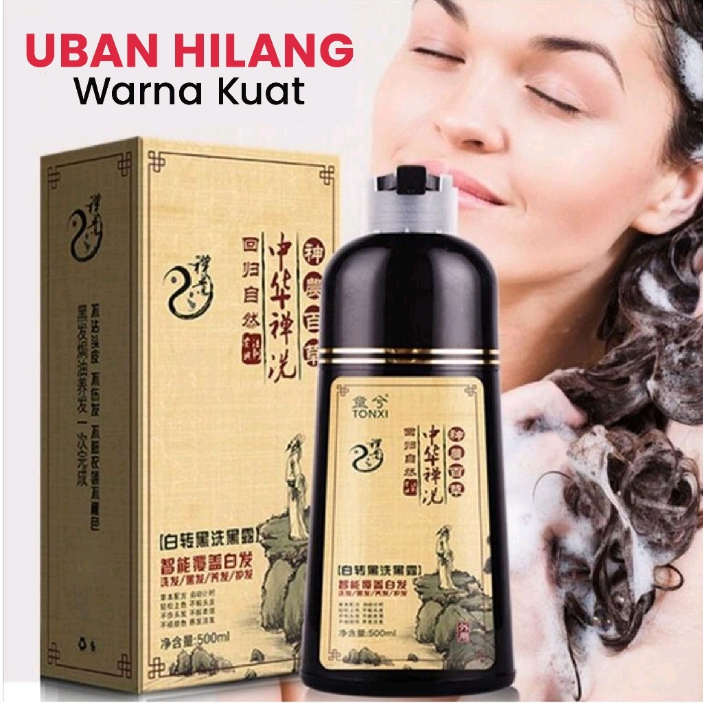 Jual 【Hitam】500ML Sampo Penghitam Rambut Uban Shampo Penghilang Uban ...