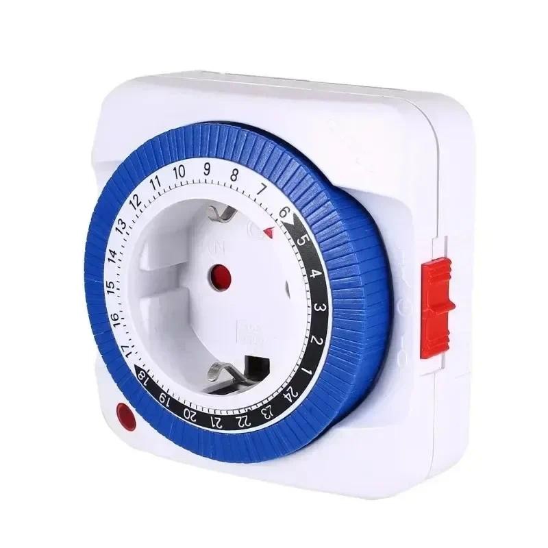 Jual EU 24 Hours Timer Switch Timer Plug in Mechanical Grounded ...