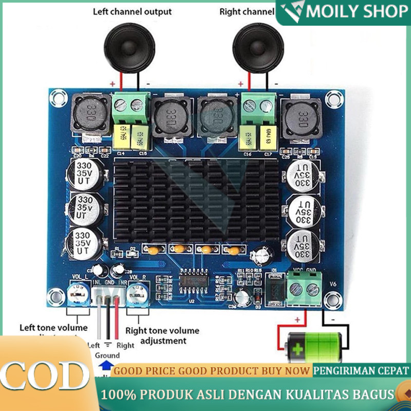 Jual M 543 KIT AMPLI CLASS D TPA3116D2 2 X 120 WATT XH M543/TPA3116D2 ...