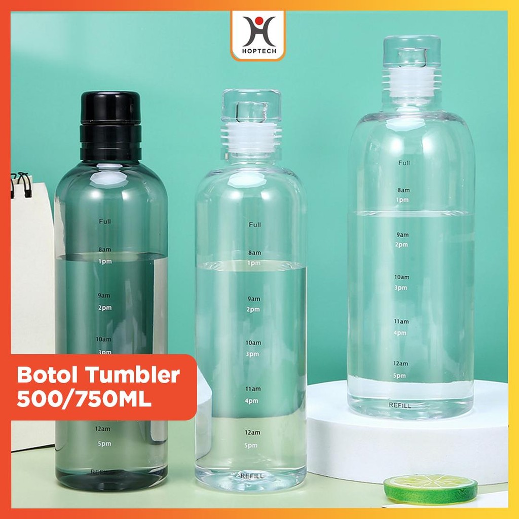 Jual Botol minum 500ml & 750ml / botol transparan / botol olahraga ...