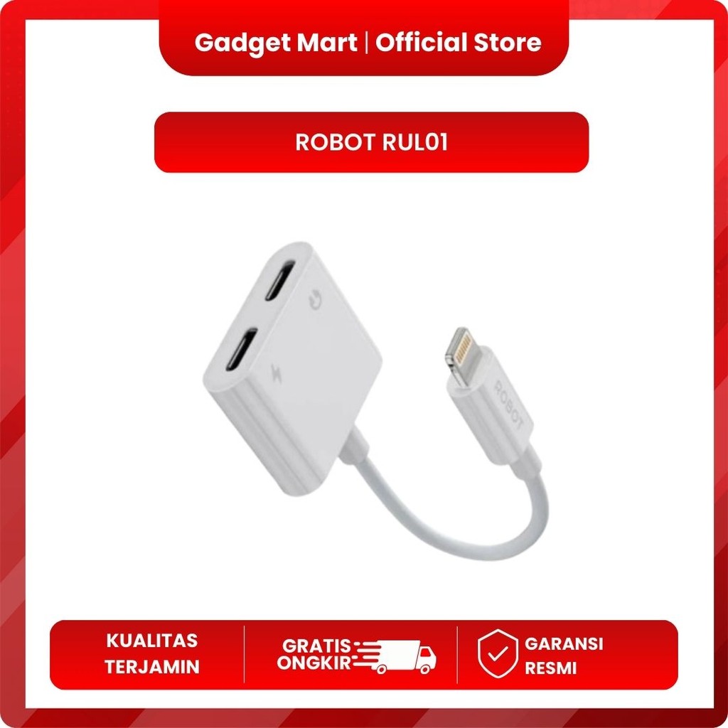 Jual ROBOT Converter RUL01 Lightning to Jack Audio 3.5mm + Type C ...