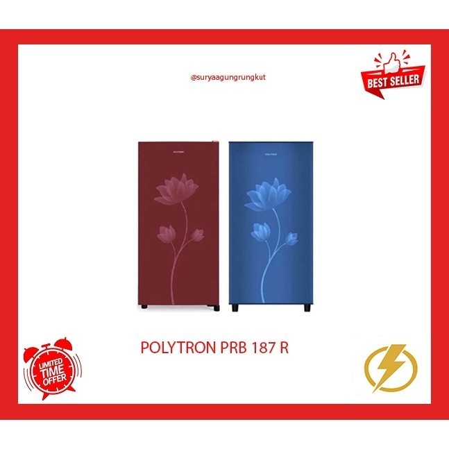 Jual KULKAS POLYTRON 1 PINTU 180 LITER 80 WATT - PRB 187 R | Shopee ...