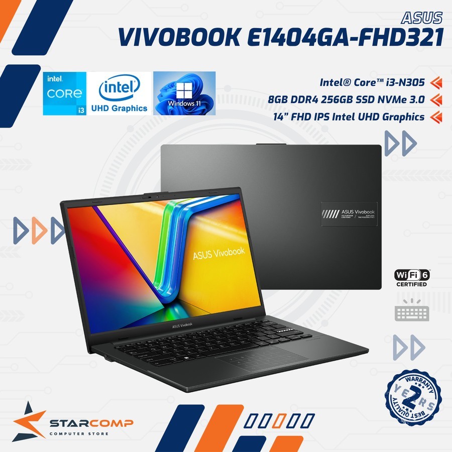 Jual ASUS Vivobook Go 14 E1404GA-FHD321 Core i3-N305 8GB 256GB 14" W11 ...
