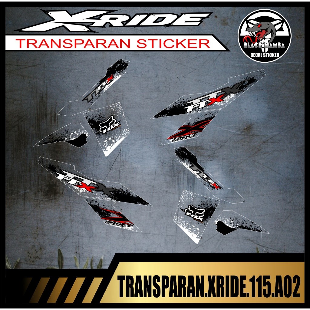 Jual STRIPING TRANSPARAN XRIDE 115 STICKER TRANSPARAN VARIASI XRIDE 115 ...