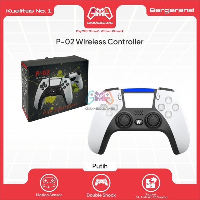 Jual P-02 Pro Controller Gamepad Stik Stick PS4 Android PC Warna Putih ...