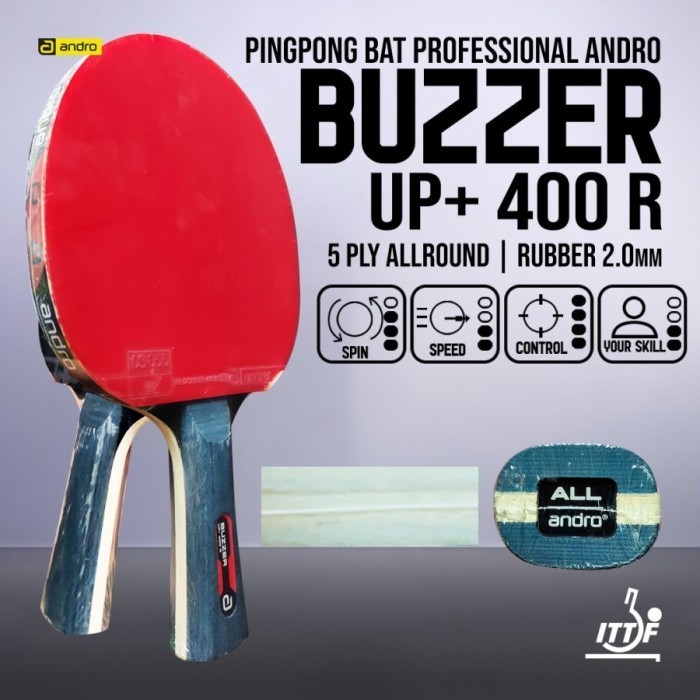Jual ANDRO Bat Buzzer Up Plus 400 S Bet Tenis Meja Pingpong | Shopee Indonesia