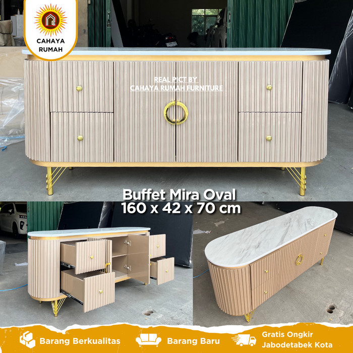 Jual Buffet TV Minimalis kaca 160 | Bupet pendek pajangan full duco ...