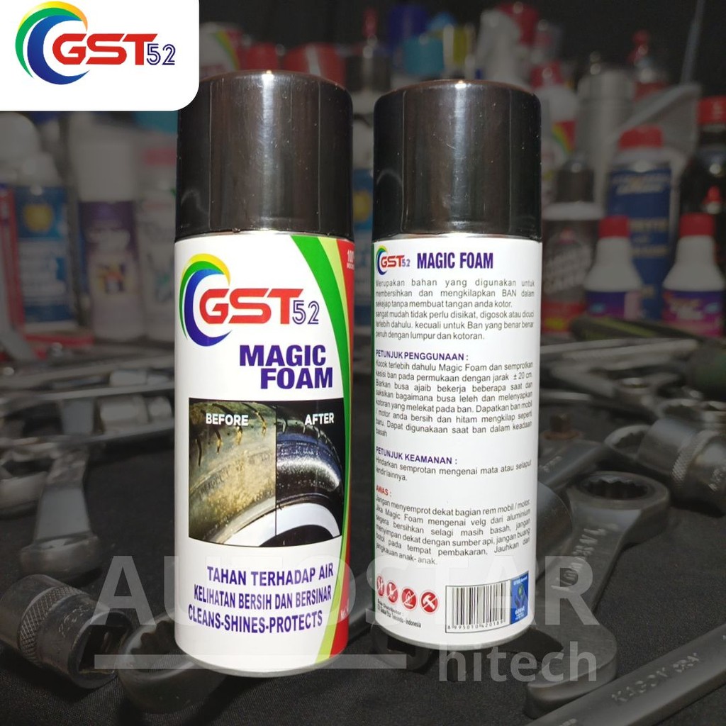 Jual BLACK MAGIC TIRE FOAM 400ML busa spray semir pengkilap ban dan ...