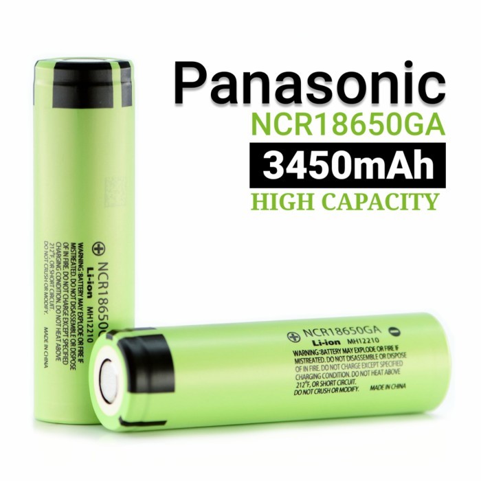 Jual PANASONIC NCR18650GA 3450mAh 10A HIGH CAPACITY 18650 Baterai Battery | Shopee Indonesia