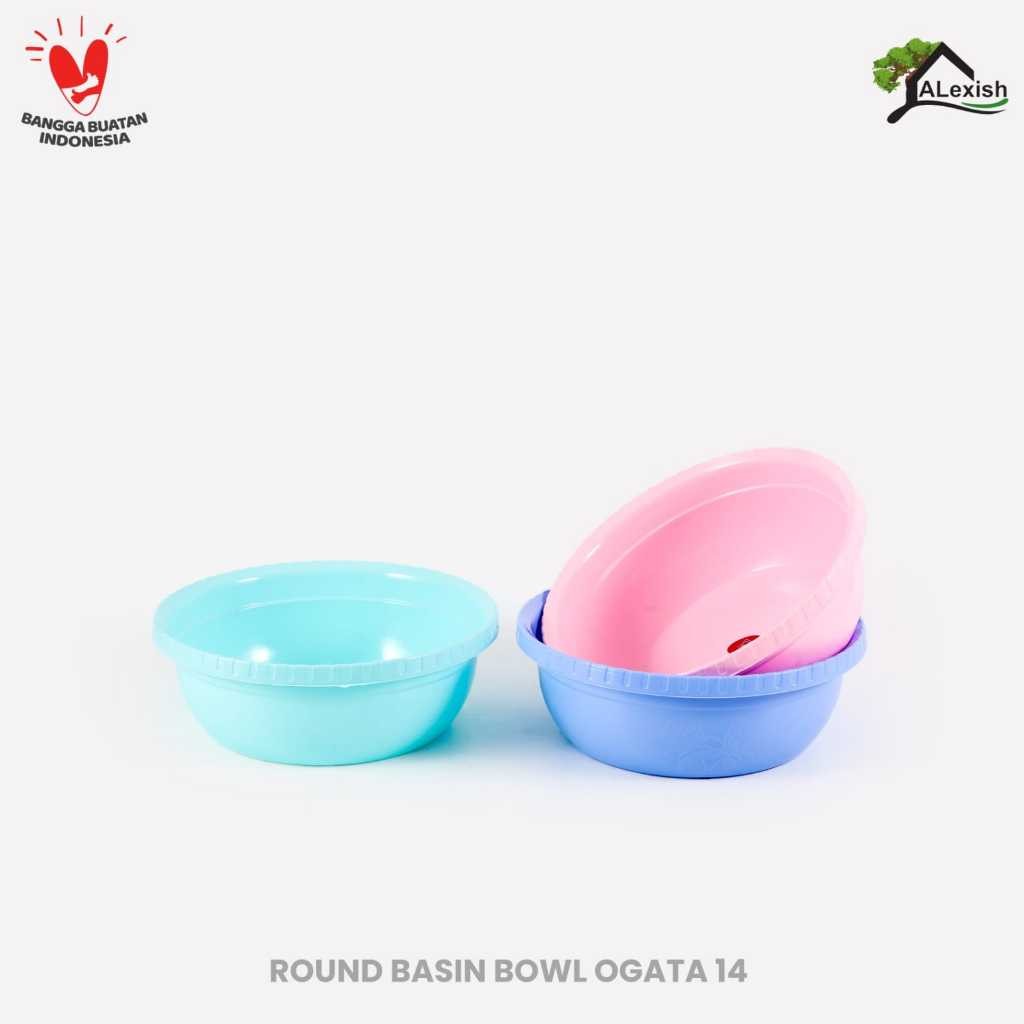 Jual BASKOM BULAT OGATA 14 ALEXIS- Baskom No 14 Bulat Adonan Bak Warna ...