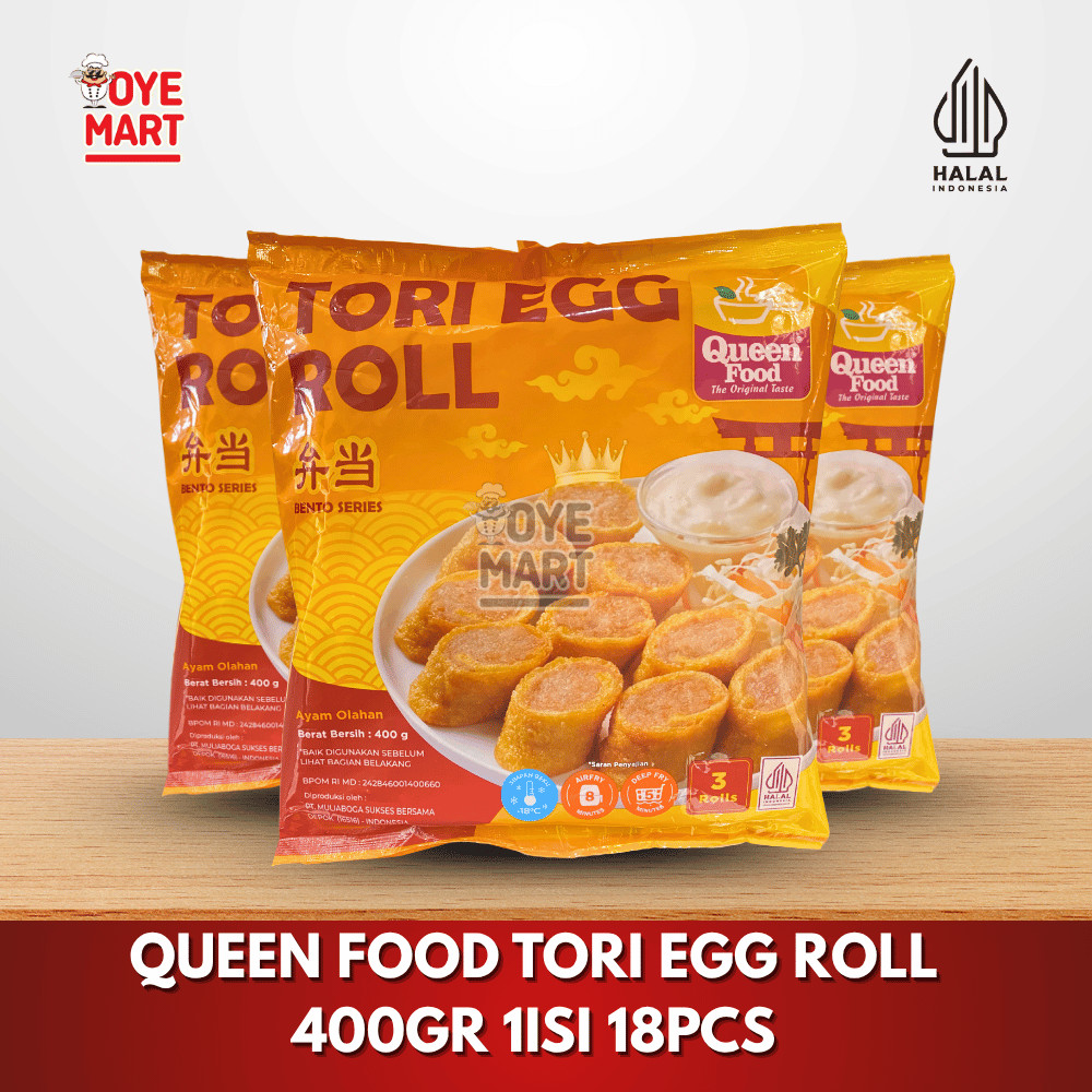 Jual QUEEN FOOD TORI EGG ROLL 400GR ISI 18PCS | Shopee Indonesia