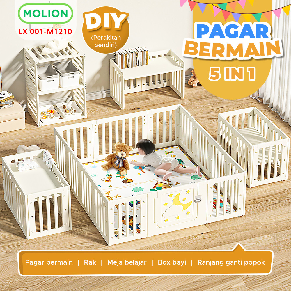 Jual Pagar Bayi Pagar Mainan Anak HDPE Multifungsi Baby Fence Bebas ...