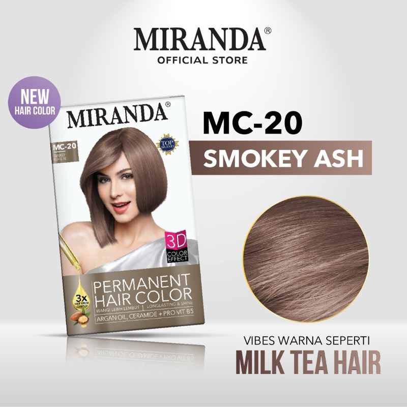 Jual MIRANDA HAIR COLOR MC-20 SMOKEY ASH | Shopee Indonesia