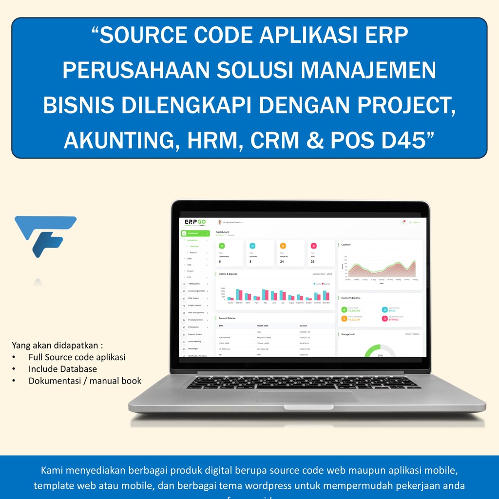 Jual SOURCE CODE APLIKASI ERP PERUSAHAAN SOLUSI MANAJEMEN BISNIS DILENGKAPI DENGAN PROJECT ...