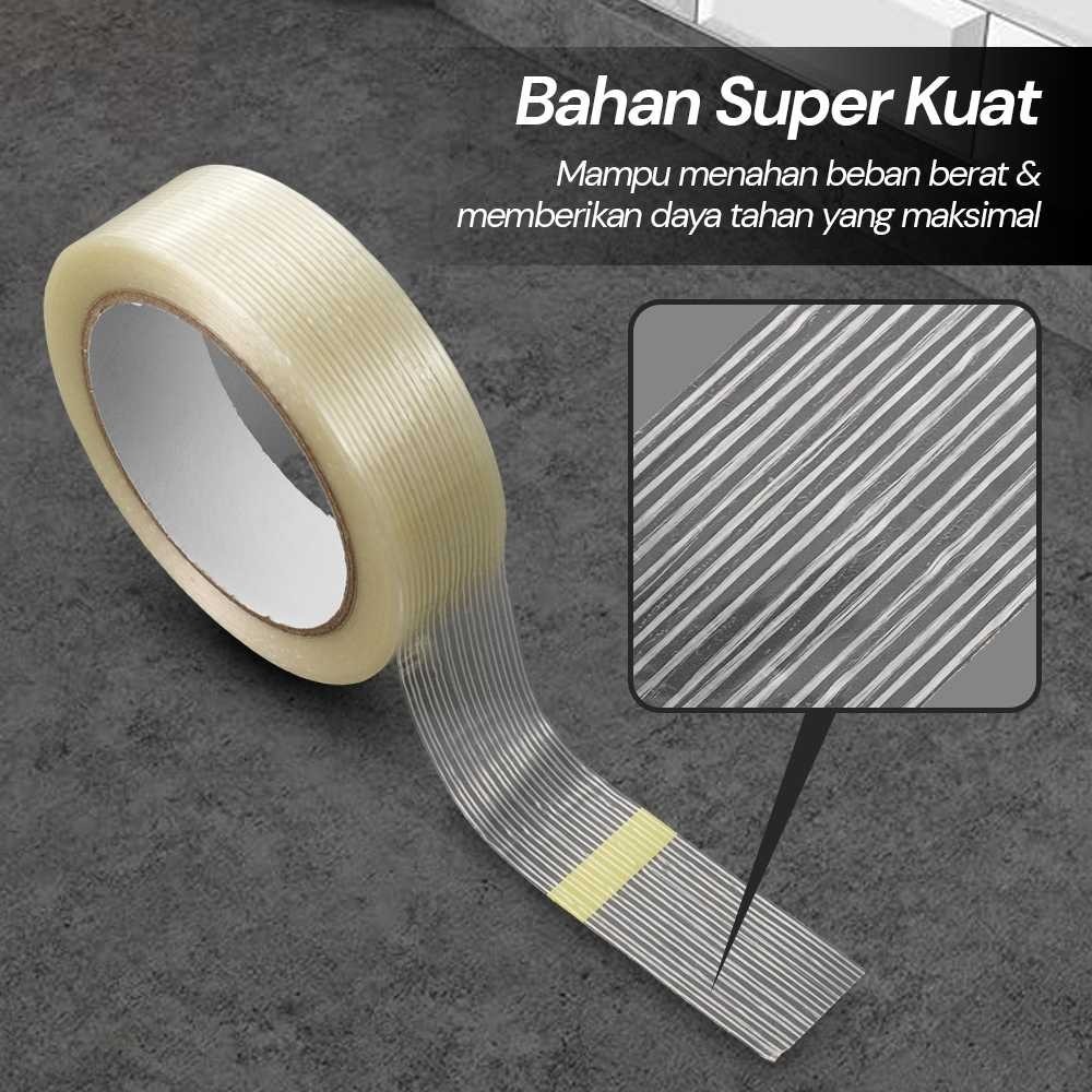 Jual Lakban Plaster Fiber Ikat Barang Super Strong Fiber Tape Isolasi ...
