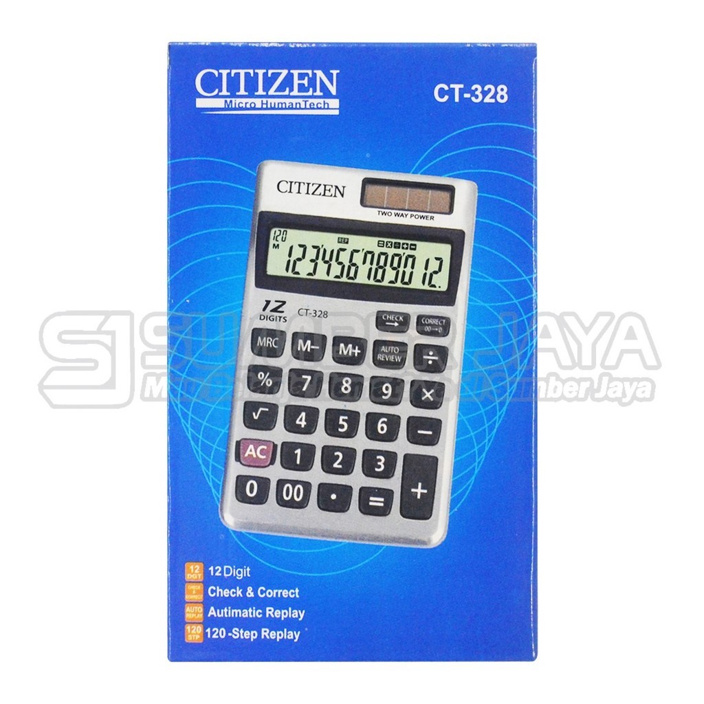 Jual Citizen CT-328 CT-638 CT-738 CT-837 SDC-812BN KW Kalkulator 12 ...