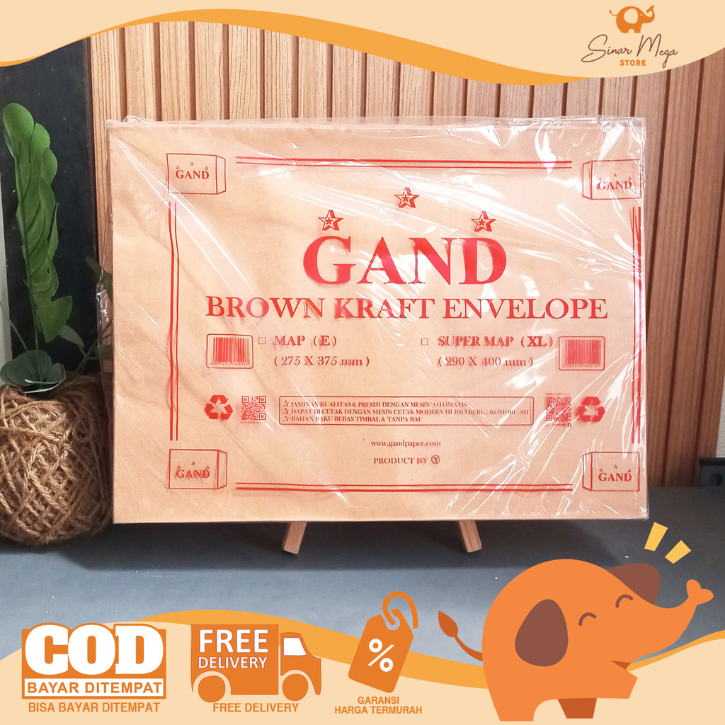 Jual Gand Amplop Coklat Map E 275x375mm Polos DIJUAL PAK Isi 100 Lembar ...