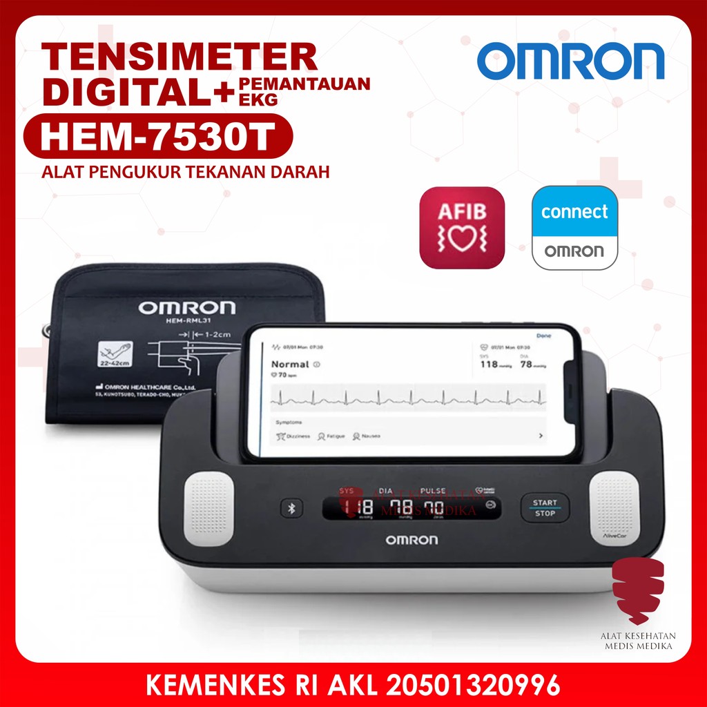 Jual Tensimeter Digital Omron HEM-7530T Alat Ukur Tekanan Darah Tensi ...