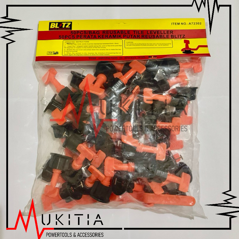 Jual Blitz Alat Perata Keramik 50 Pcs BLITZ Bisa digunakan kembali ...