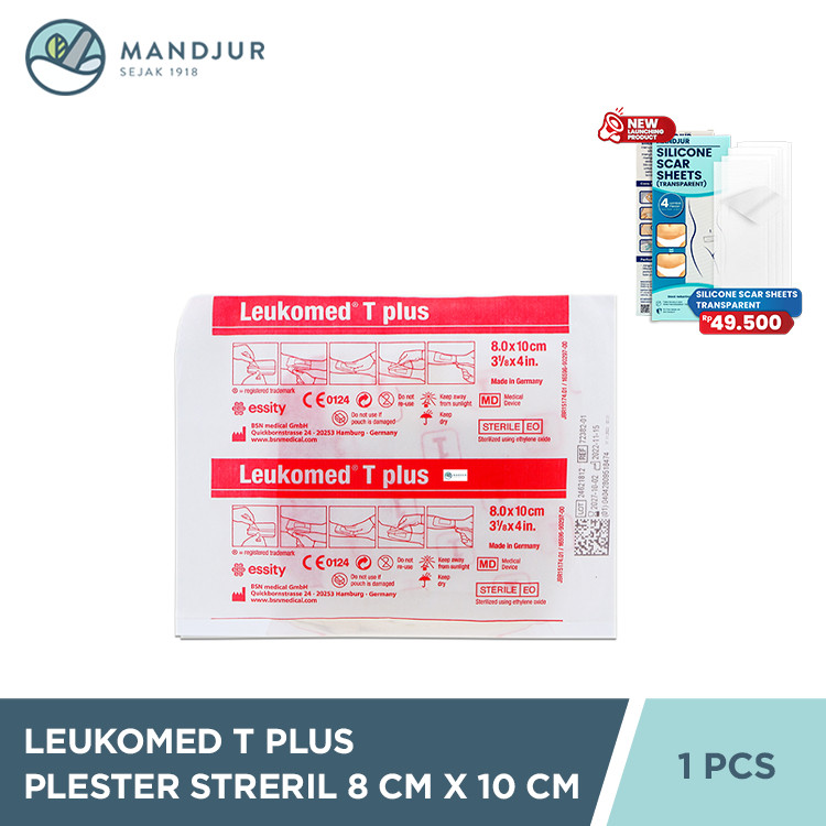 Jual Leukomed T Plus Plaster Steril 8 CM x 10 CM - Plester Penutup Luka ...