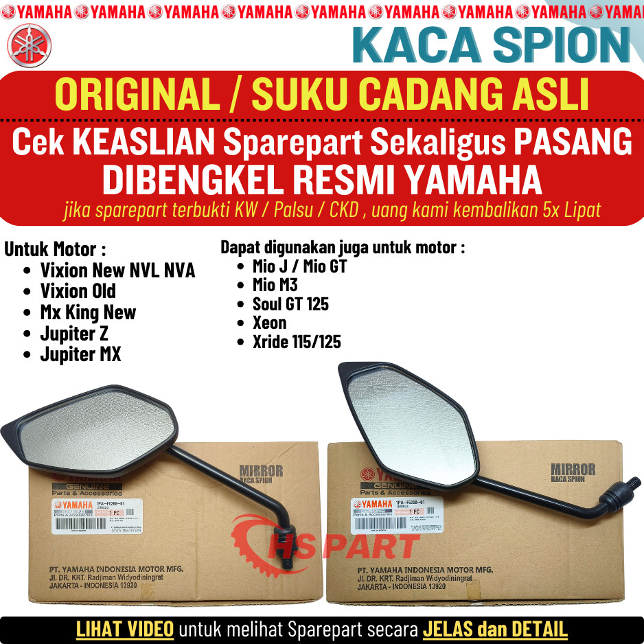 Jual Kaca Spion Vixion MX King Jupiter Z MX Mio J M3 Z S Soul GT Fino ...
