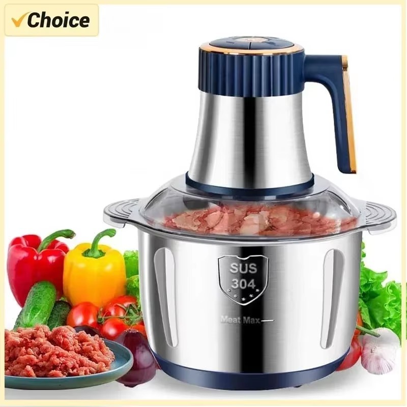 Jual Electric Meat Grinders 5L Food Crusher Stainless Steel Multifunctional Vegetable Slicer ...
