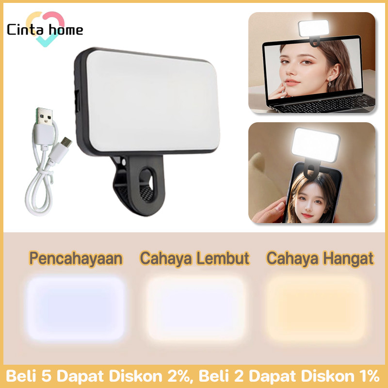 Jual Selfie Light Lampu Fill Light Mini Dual Light Led Live Streaming ...