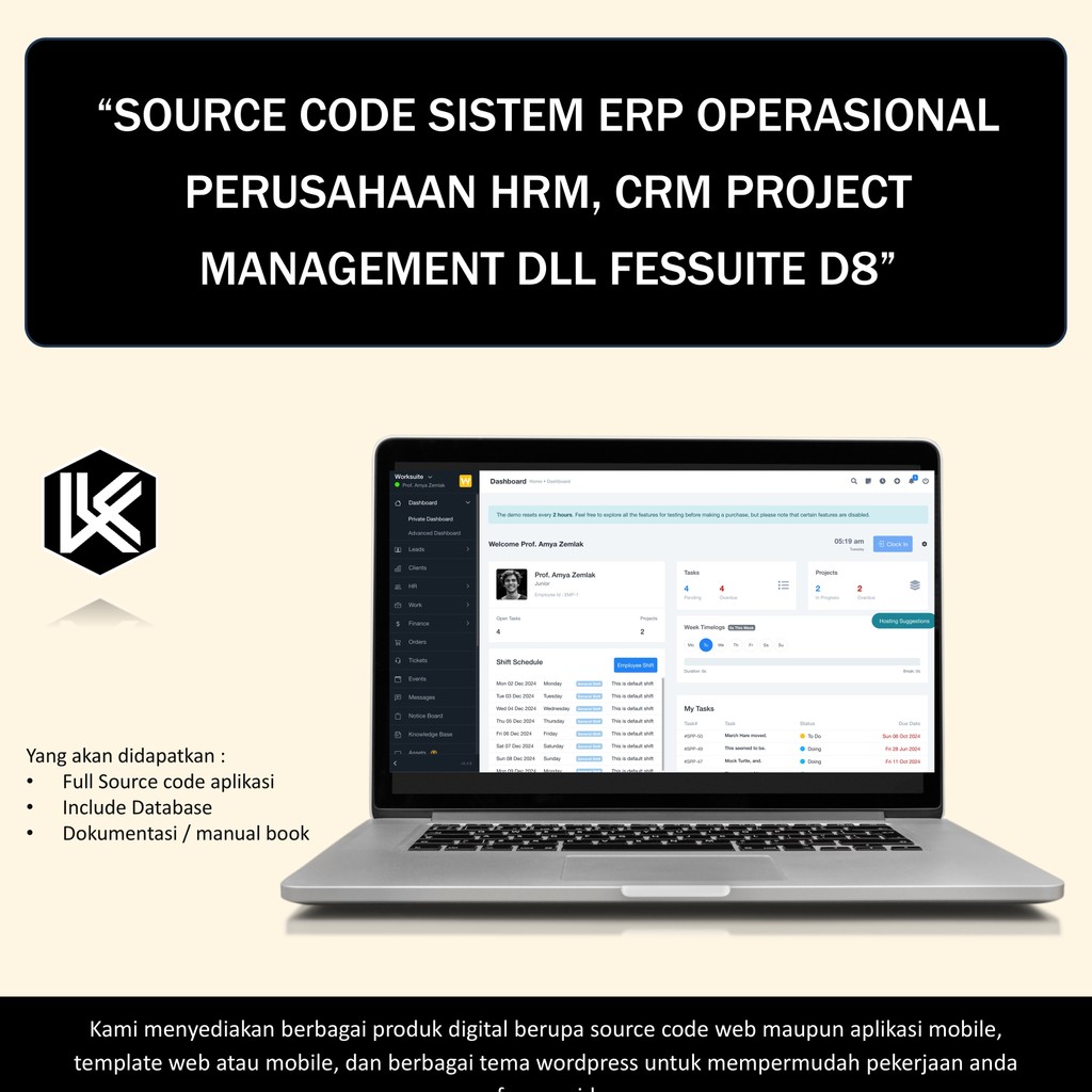 Jual SOURCE CODE SISTEM ERP OPERASIONAL PERUSAHAAN HRM, CRM PROJECT ...