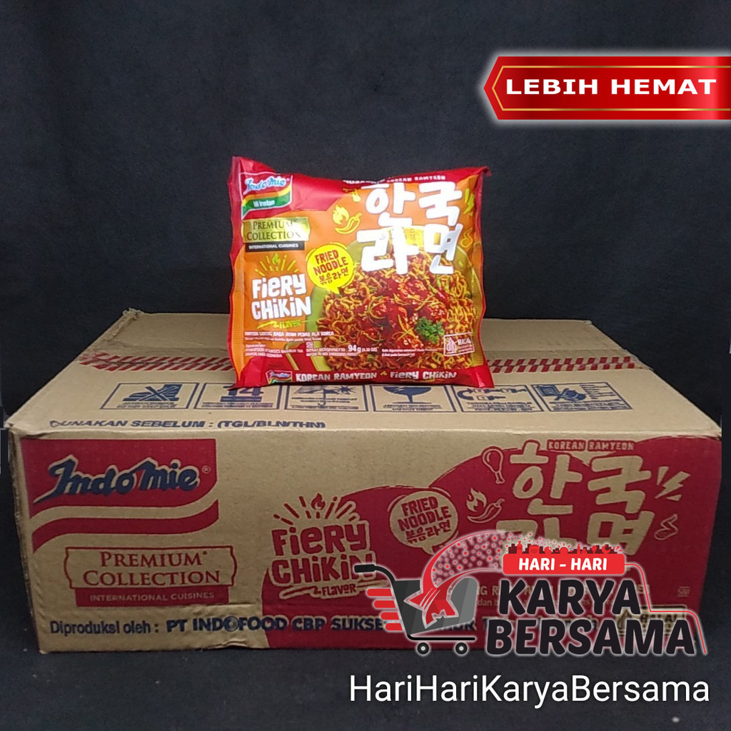 Jual INDOMIE GORENG FIERY CHIKIN PEDAS ALA KOREAN PER KARTON 20'S X ...